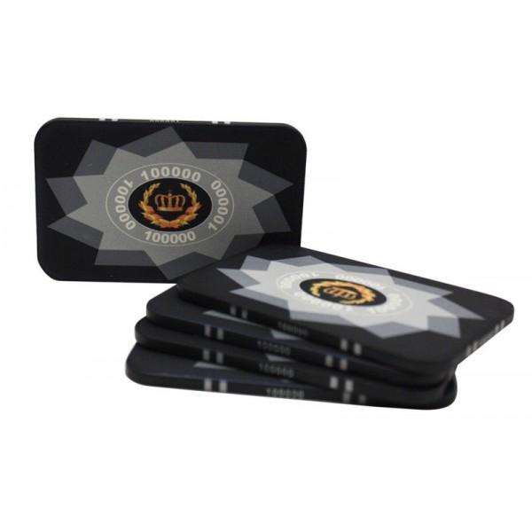 Shop 5PCS $100000 Laurel Crown Ceramic Rectangular Plaques Poker Chips