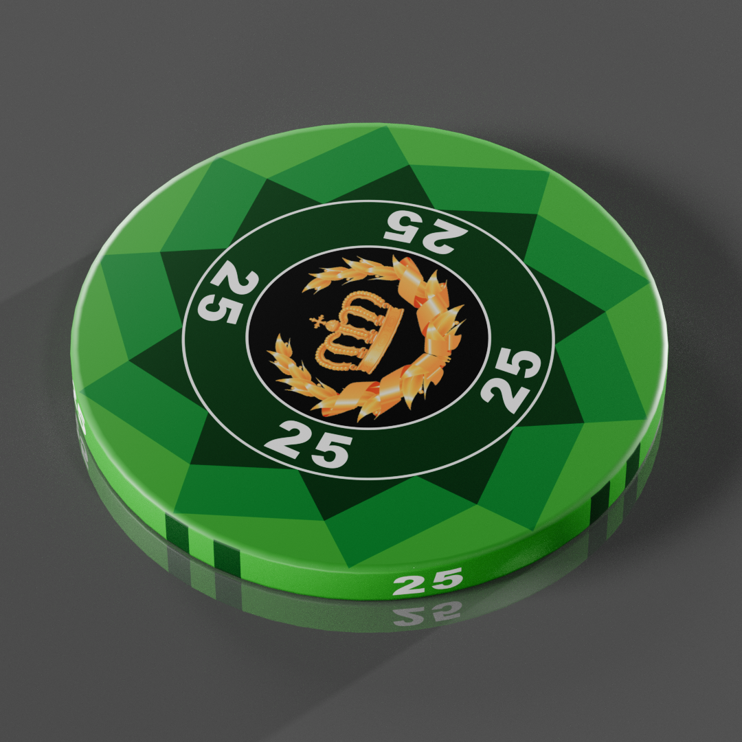 Laurel Crown Ceramic Poker Chip Rolls | Premium Poker Chips - Shop Now