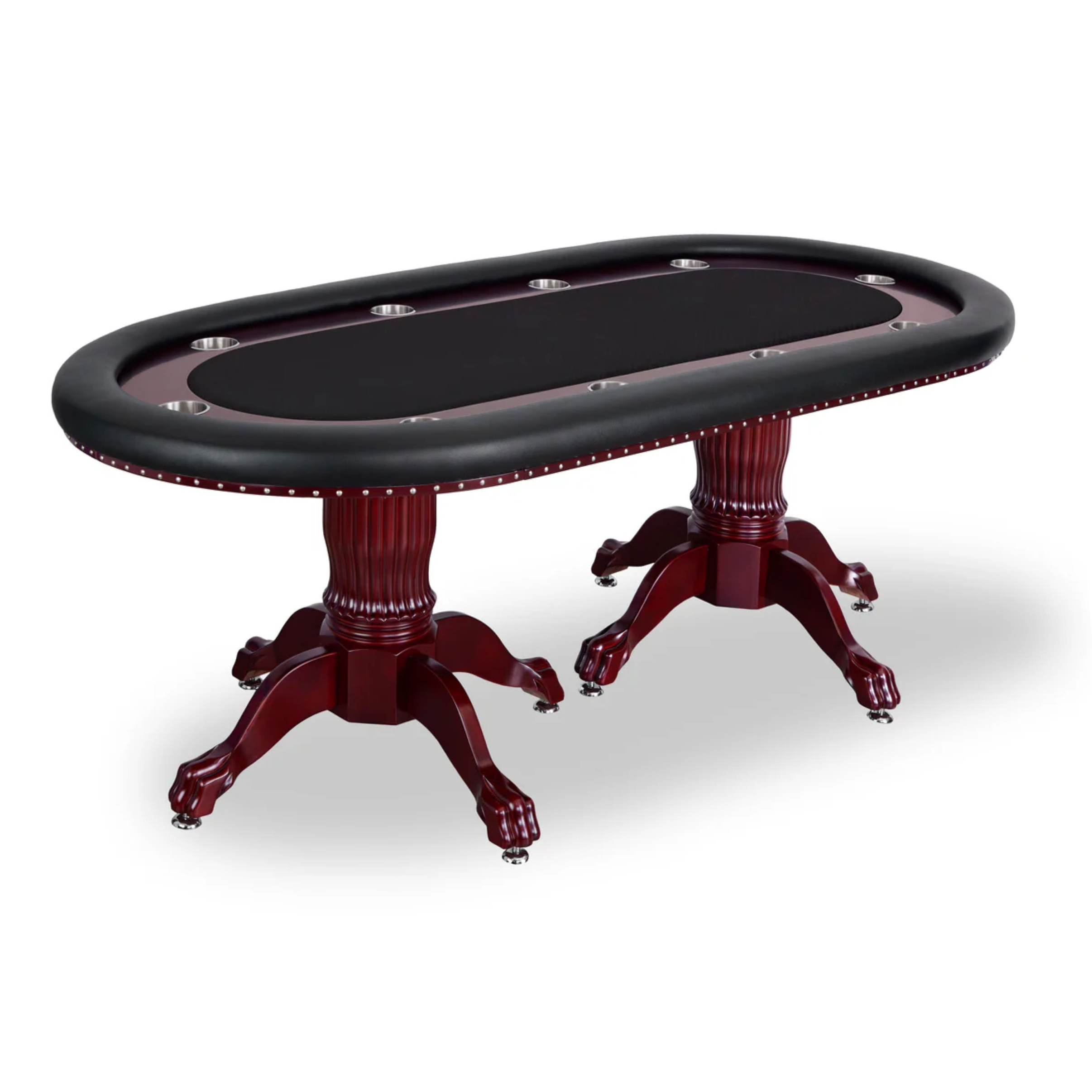 Shop The Monarch 2-in-1 Luxurious 10-Player Poker Table - Black | Fast ...