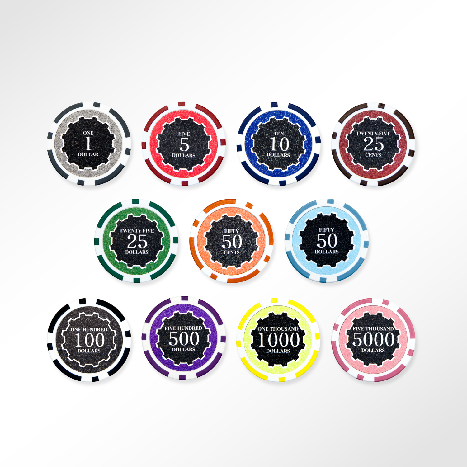 300 Eclipse Poker Chips Set - Silver Aluminum Case | MRC Poker